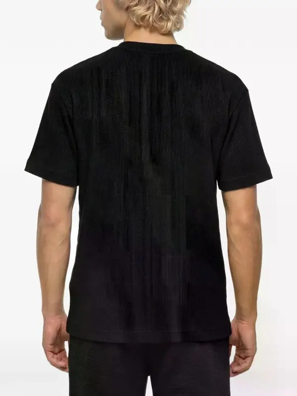 Karl Lagerfeld Ribbed-knit Logo-patch T-shirt