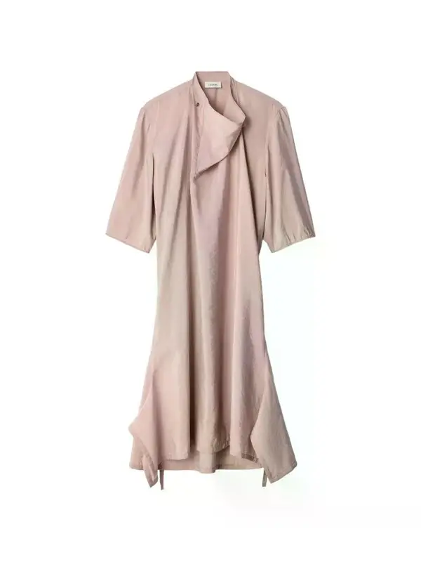 LEMAIRE Soft-collar Dress In Dry Silk - Pink