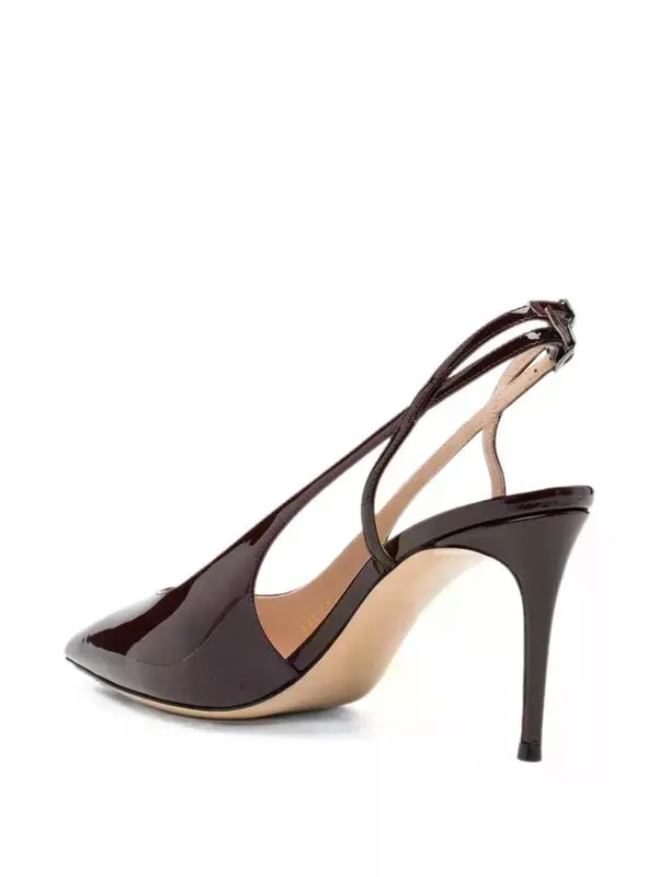 Casadei Patent-finish Slingback Pumps
