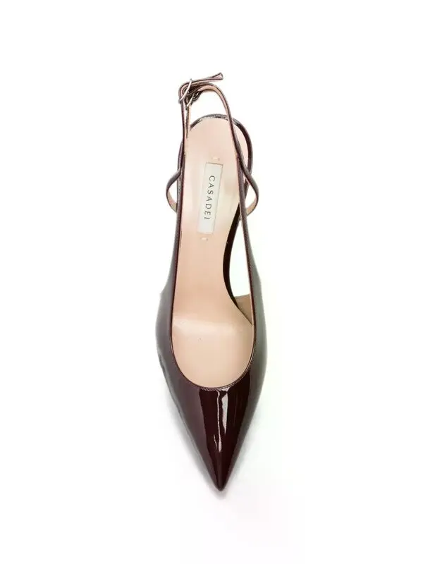 Casadei Patent-finish Slingback Pumps