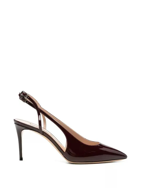 Casadei Patent Finish Slingback Pumps - Red