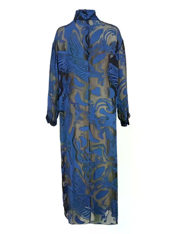 PAULA Turtleneck Devoré Dress