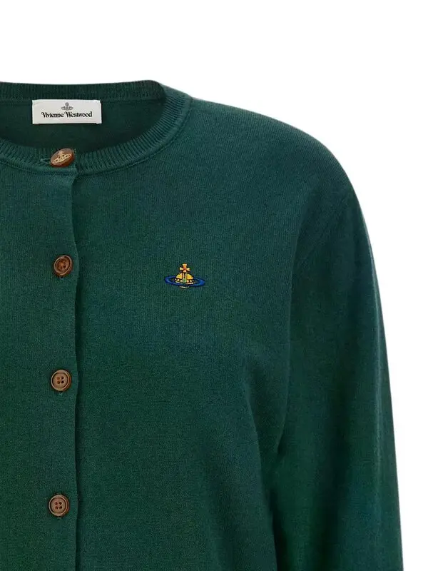VIVIENNE WESTWOOD Bea Orb-embroidered Cardigan - Green