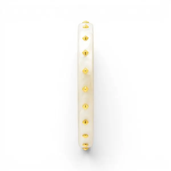 MICHAEL NASH JEWELRY Clementine Mother Of Pearl Resin Studded Bangle - White