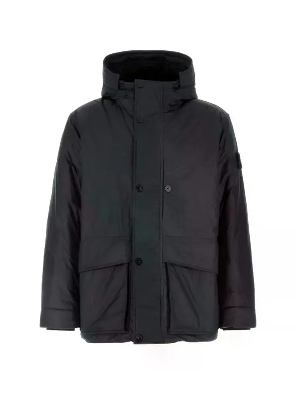 Stone Island Hooded Logo-patch Jacket