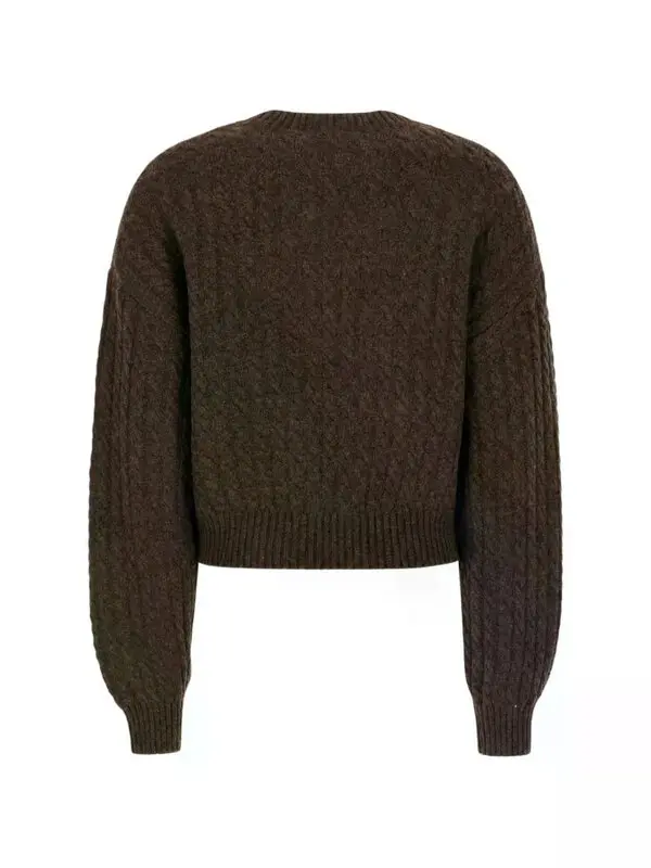 ROTATE BY BIRGER CHRISTENSEN Cable-knit Logo Patch Sweater
