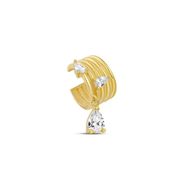 SHYMI Pear Drop Fluted Ear Cuff