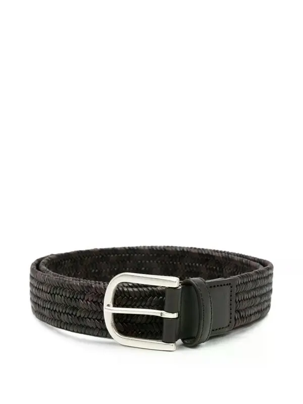 Canali Woven Leather Belt