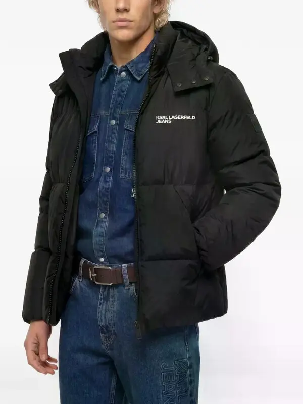 Karl Lagerfeld Logo-print Hooded Puffer Padded Jacket