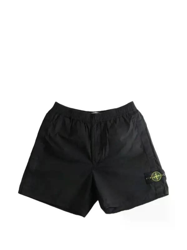 Stone Island L100001 Stretch Cotton Tela 'paracadute' Bermuda Shorts - Black