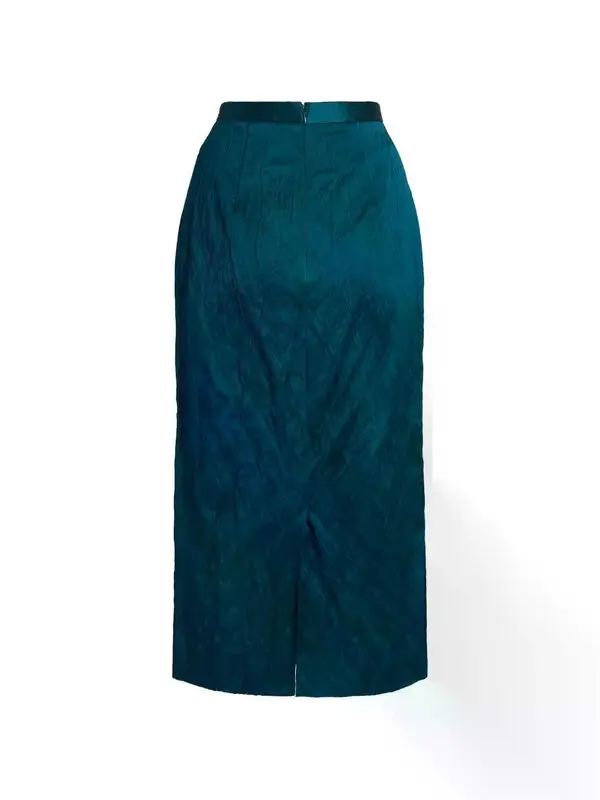 Erdem Embroidered Textured Midi Skirt