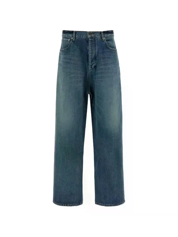 Balenciaga Distressed Wide-leg Jeans