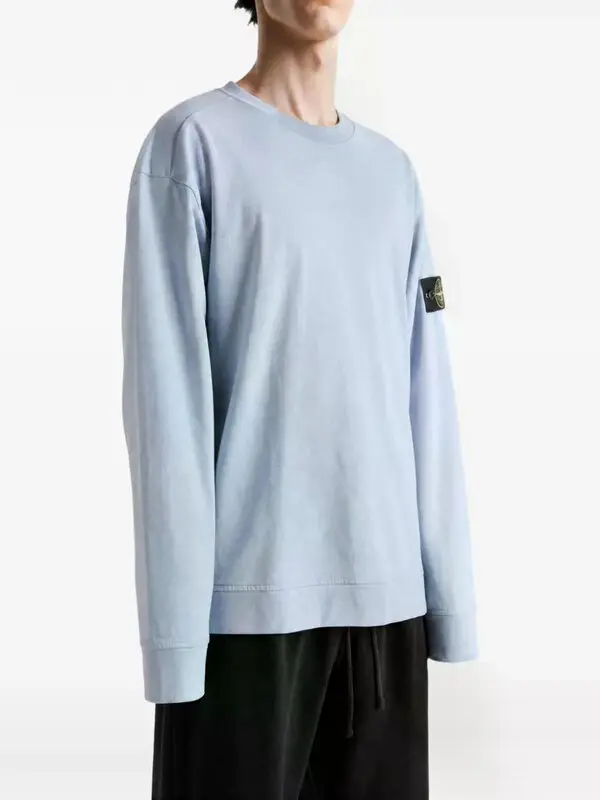 Stone Island 6100057 Heavy Organic Cotton Jersey Sweatshirt - Blue