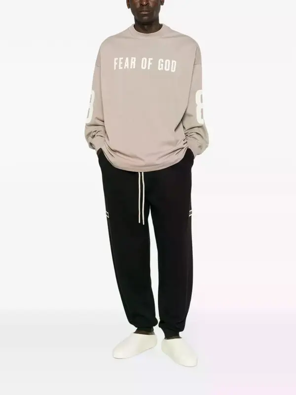 Fear Of God Logo-print Long-sleeve T-shirt - Neutrals