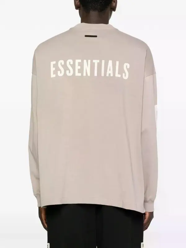 Fear Of God Logo-print Long-sleeve T-shirt - Neutrals