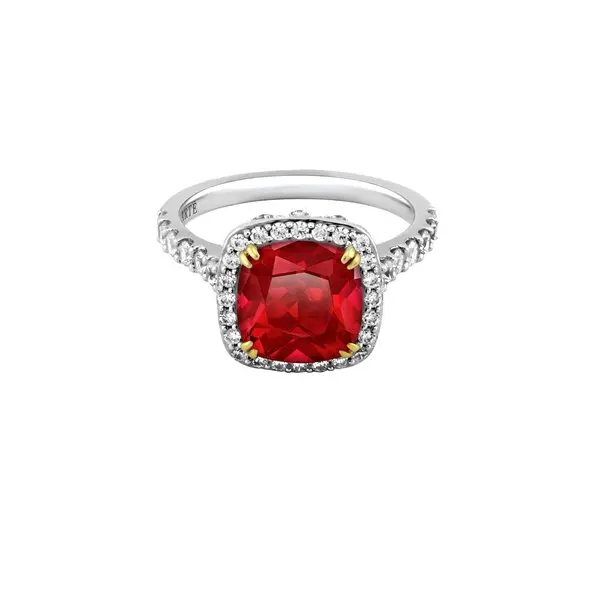Arte Madrid Casa Real Fleur-de-lis Ring - Red