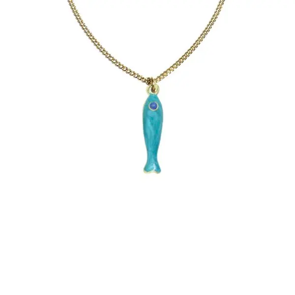 Rachel Nathan Gold / Blue Marine Necklace