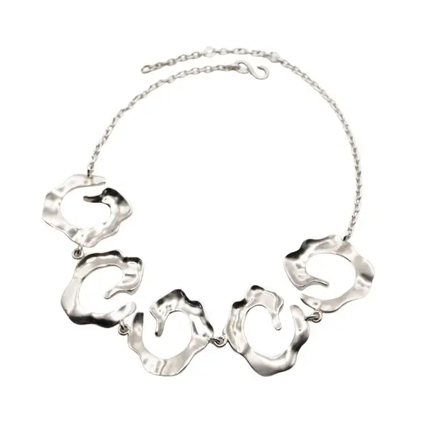 DARIA PACELLI JEWELRY Spyral Organic Spiral Choker - Silver