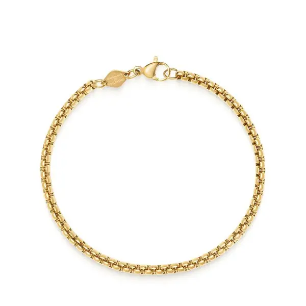 NIALAYA JEWELRY Mini Box Chain Bracelet - Gold