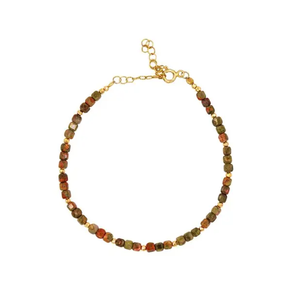 1610ISTANBUL Aegean Unakite Bracelet