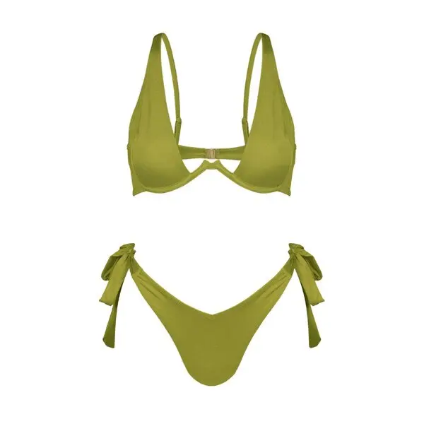 CHERINA BEACHWEAR LLC Ella Bikini Set With Underwire Top And Side Tie Bottoms