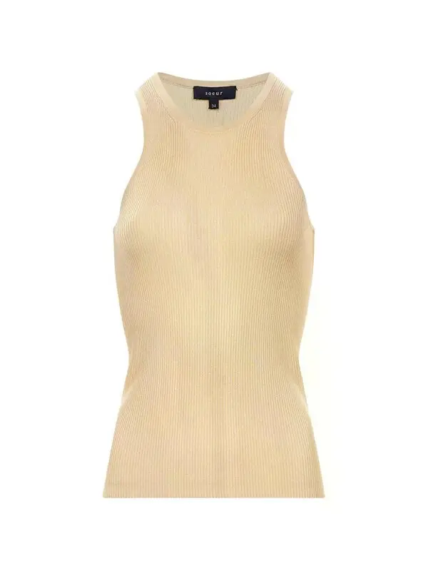 Soeur Kenzie Ribbed-knit Tank Top - Neutrals