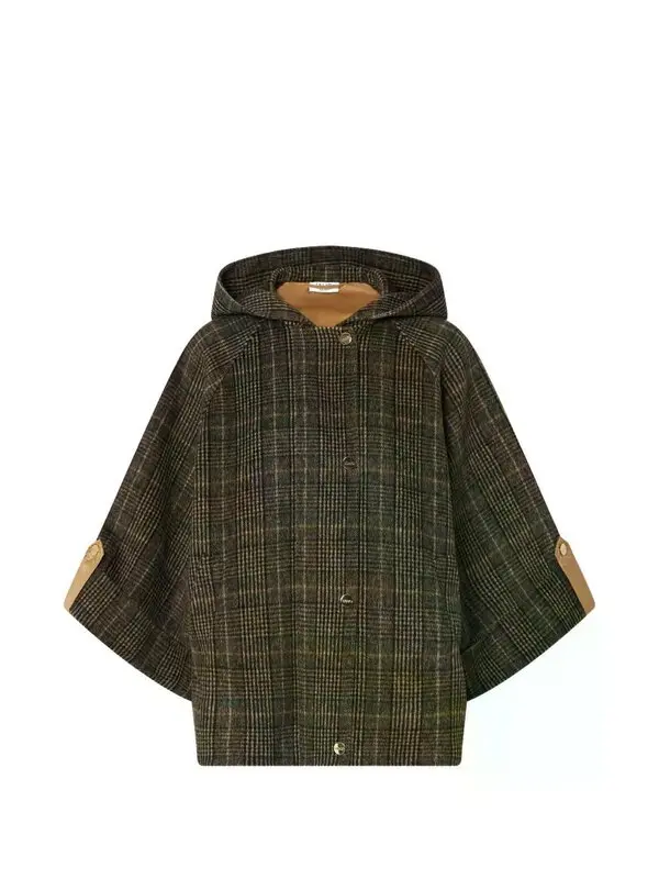 Liu Jo Hooded Cape With Quilted Inserts - Brown