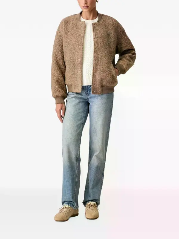 Guess Faux-sherpa Jacket - Neutrals