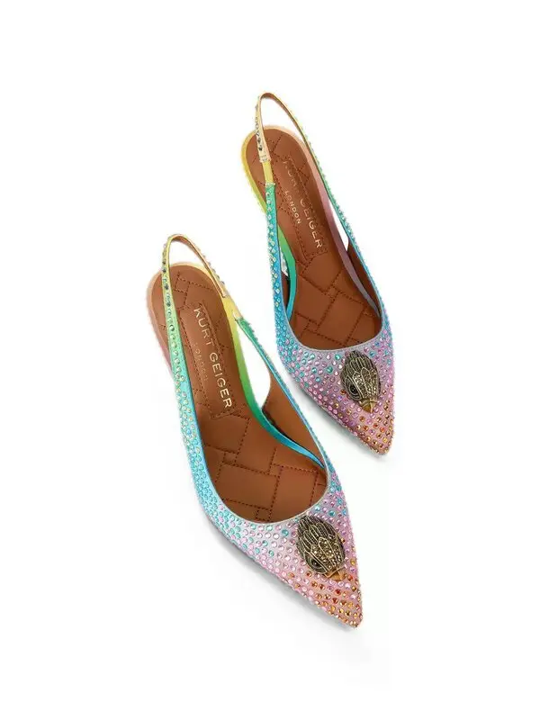 Kurt Geiger Crystal-embellished Eagle-head Pumps