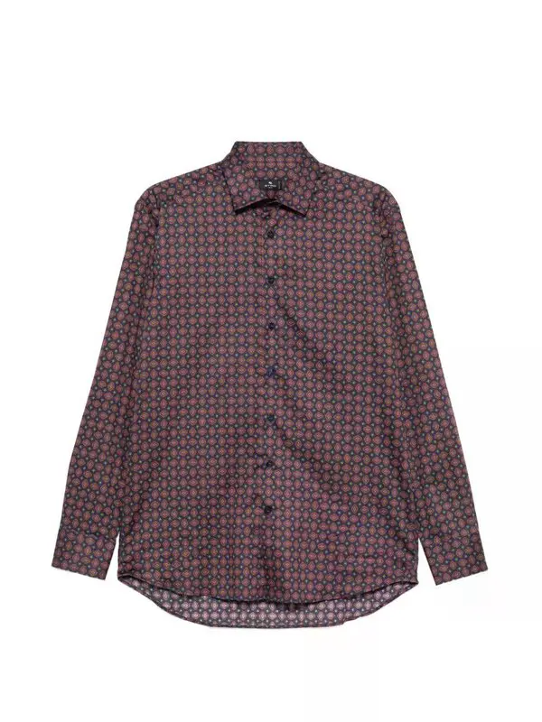 Etro Geometric-print Long-sleeve Shirt