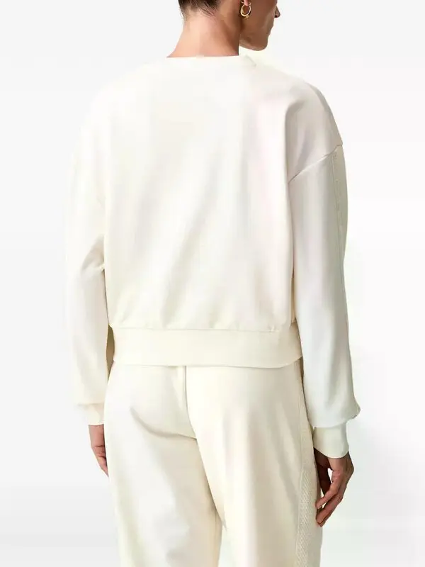 Guess Logo-embroidered Crew-neck Sweatshirt