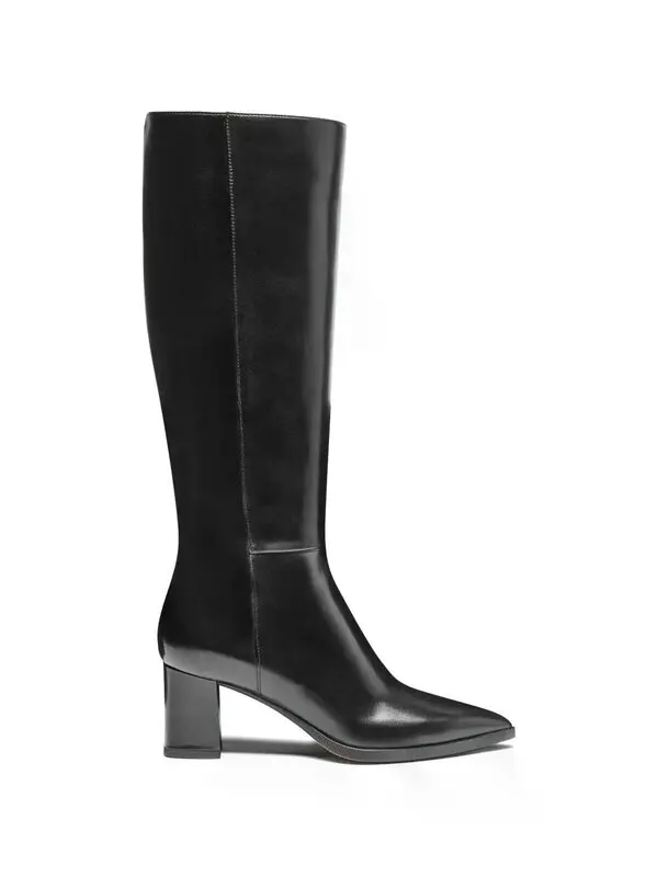 Santoni Pointed-toe Block-heel Boots