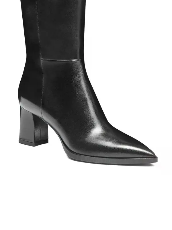 Santoni Pointed-toe Block-heel Boots