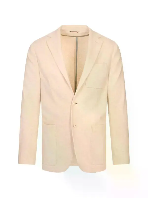 Canali Mélange-effect Single-breasted Blazer