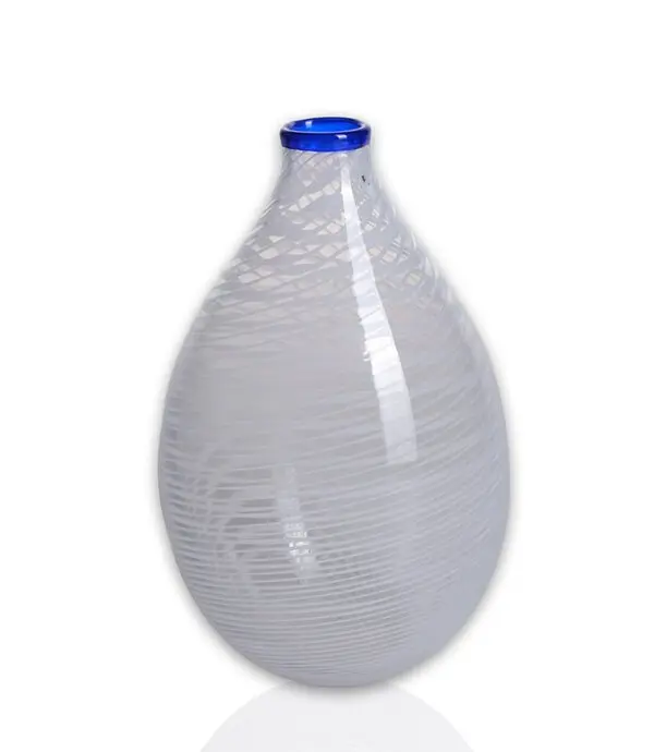 MARLETH Merletto Bianco Hand-blown Glass Vase