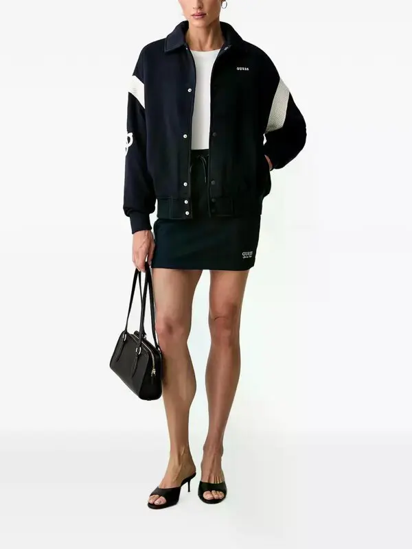 Guess Logo-embroidered Bomber Jacket