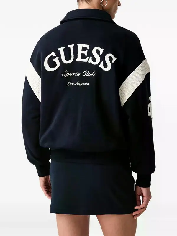 Guess Logo-embroidered Bomber Jacket