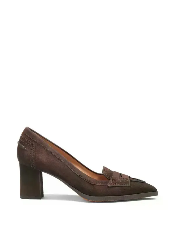 Santoni Penny-slot Pointed-toe Pumps