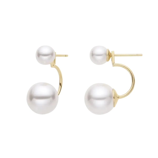 LISA&CO. Silver Earrings Pearl Anchor Xl