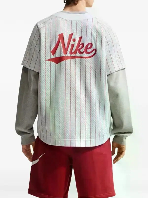 Nike Pinstriped Mesh-knit Jersey