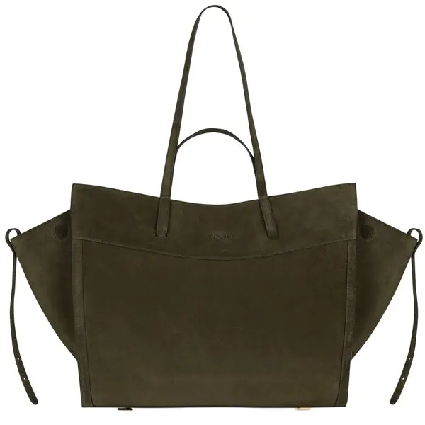 SAONARA BRAND Shopping Bag Olive Suede