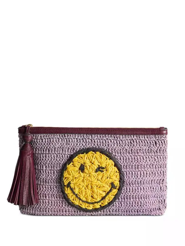ANYA HINDMARCH Wink Raffia Pouch