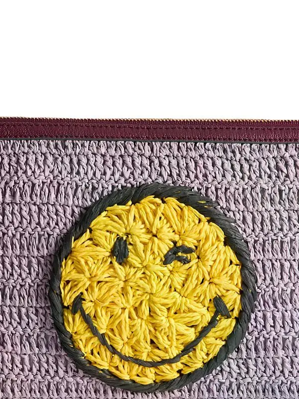 ANYA HINDMARCH Wink Raffia Pouch