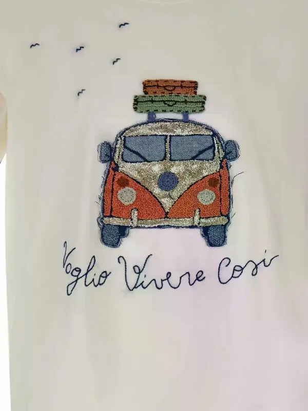 BOB Join Embroidered Appliqué T-shirt