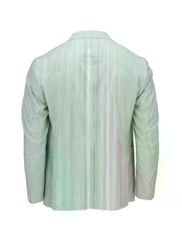 Isaia Vertical-stripe Single-breasted Blazer