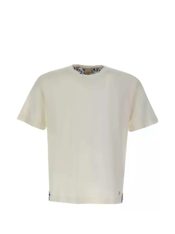 BOB Embroidered-logo Floral-trim T-shirt