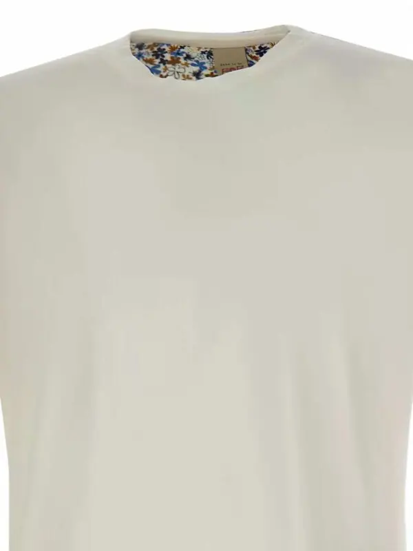 BOB Embroidered-logo Floral-trim T-shirt