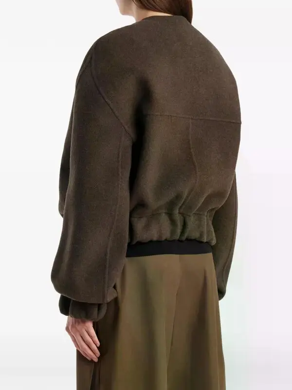 Khaite Elasticated Cuff Bomber Jacket - Brown