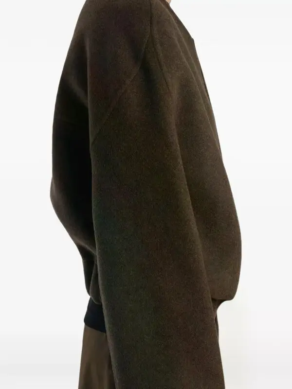 Khaite Elasticated Cuff Bomber Jacket - Brown