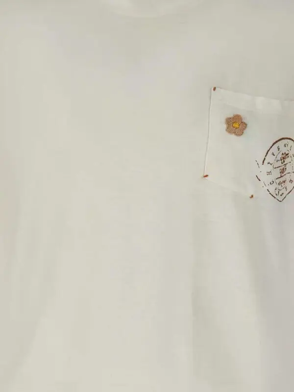 BOB Embroidered-detail Chest-pocket T-shirt